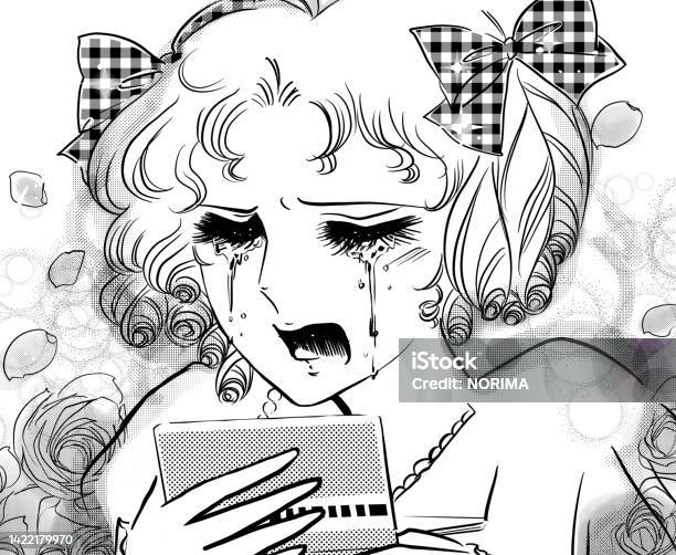 Illustration De Dessin Animé En Noir Et Blanc Dune Jeune Femme Aux