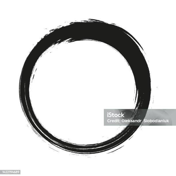 Des Traits De Pinceau Vectoriels Des Cercles De Peinture Sur Fond Blanc