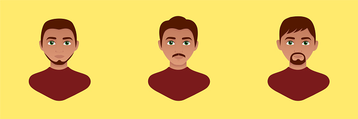 Avatar Seorang Pria Potret Seorang Pria Dengan Janggut Dan Gaya Rambut