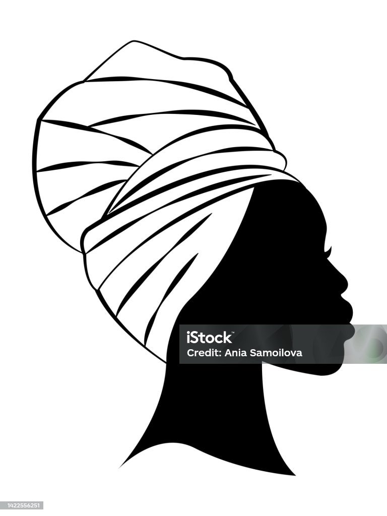 Ilustración de Hermosa Silueta De Mujer Africana En Turbante ... Ilustración de Hermosa Silueta De Mujer Africana En Turbante ...