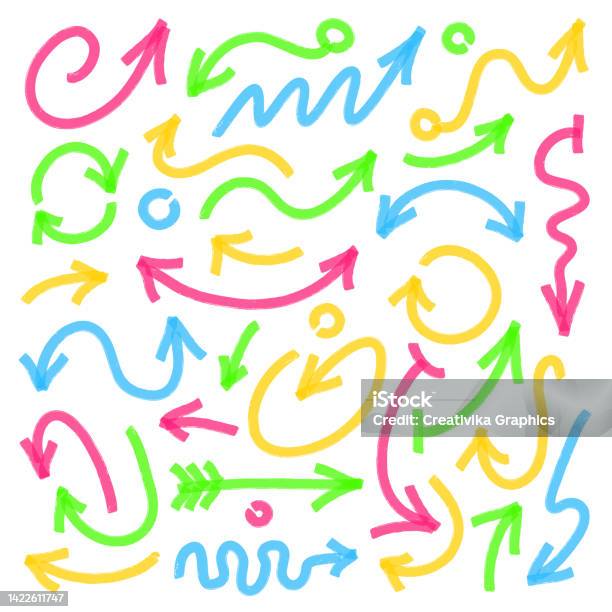 Ensemble Déléments De Conception De Flèche De Surligneur Vecteurs ... Ensemble Déléments De Conception De Flèche De Surligneur Vecteurs ...