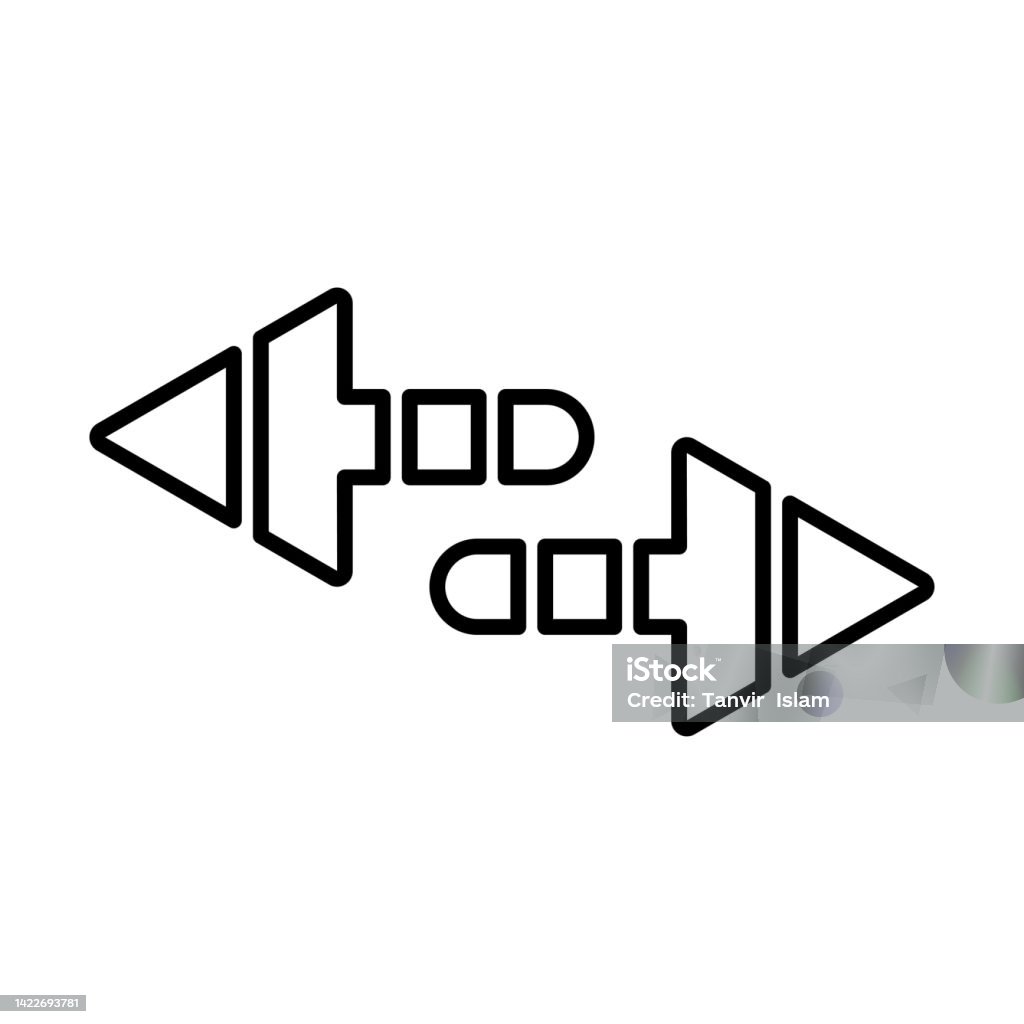 Repeat Left Right Arrow Icon Stock Illustration Download Image Now Arrow Symbol Design