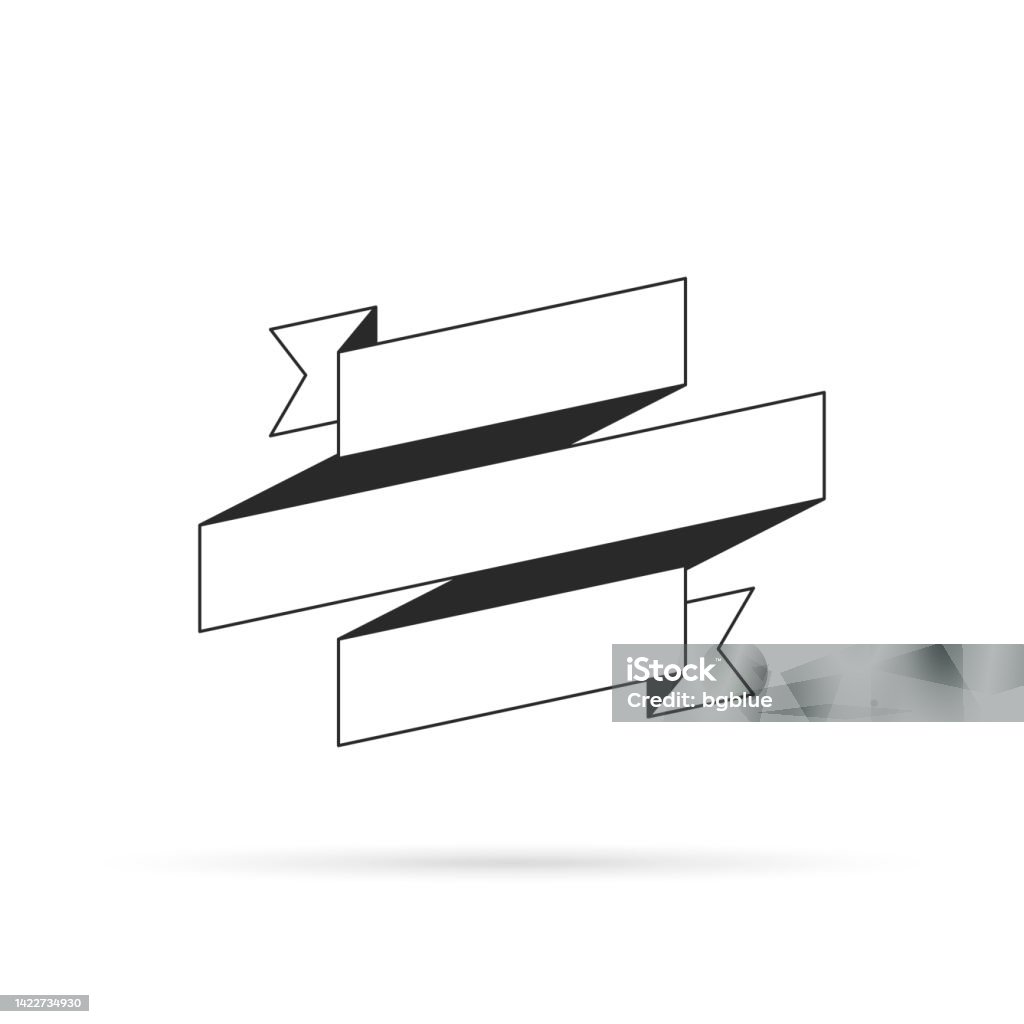 Ribbon Isolated On White Background Design Element Stock Illustration