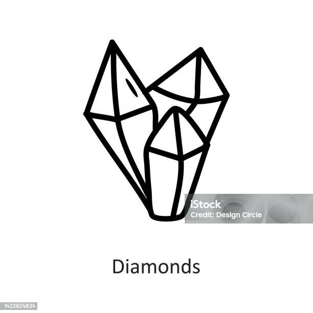 Contour Vectoriel Diamants Illustration De Conception Dicônes Symbole