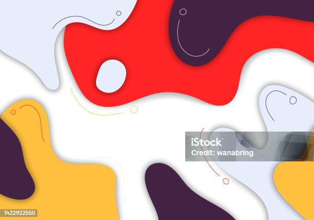 Abstrak Doodle Template Desain Karya Seni Dekoratif Dengan Warna Gaya