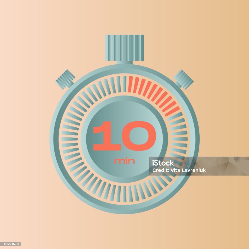 Stopwatch 10 Minutes Timer Clock Icon Vector Illustration Vector ... Stopwatch 10 Minutes Timer Clock Icon Vector Illustration Vector ...