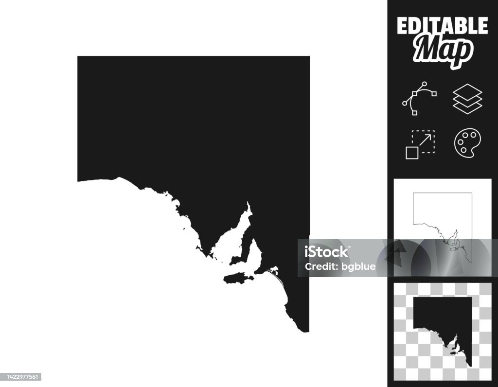 Cartes De Laustralie Du Sud Pour La Conception Facilement Modifiable