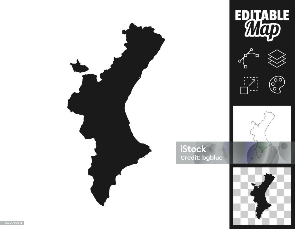 Valencian Community Maps For Design Easily Editable Stock Illustration ... Valencian Community Maps For Design Easily Editable Stock Illustration ...