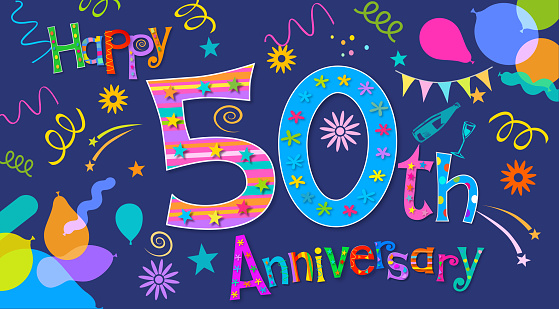 Happy 50th Anniversary Stock Illustration Download Image Now Number