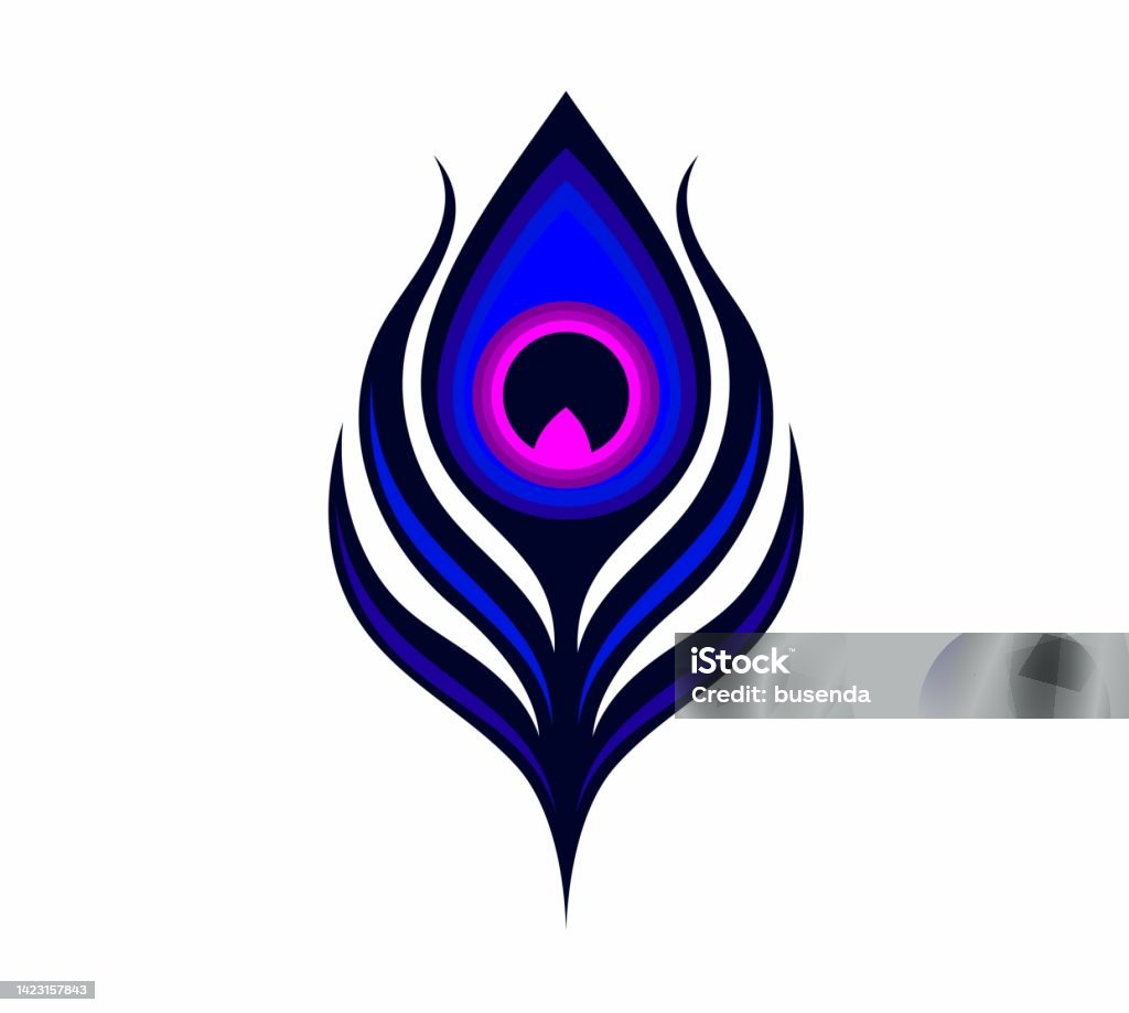 Peacock Feather Logo Design Stock Illustration Download Image Now