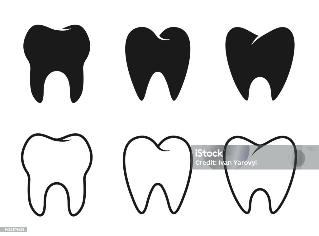 Tooth Icon Vector Stock Illustration Download Image Now Teeth Outline Icon Symbol Istock