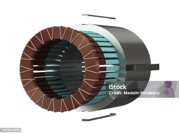 Perakitan Stator Untuk Motor Listrik Tampilan Meledak Ilustrasi 3d ... Perakitan Stator Untuk Motor Listrik Tampilan Meledak Ilustrasi 3d ...