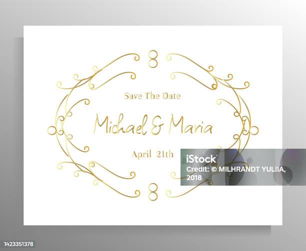 Conception Dinvitation De Mariage Vintage Vecteurs Libres De Droits Et