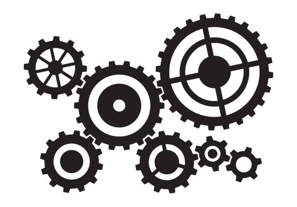 Gears Clip Art Black And White