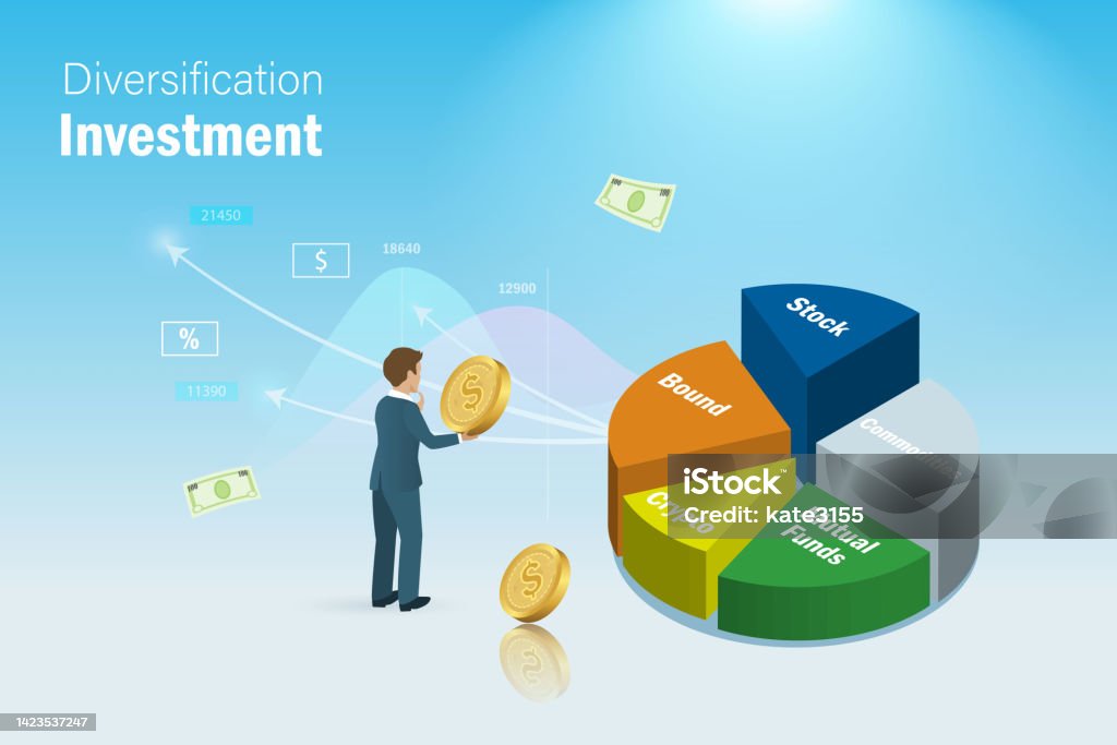 Businessman Rebalancing Diversification Investment On 3d Pie Graph ... Businessman Rebalancing Diversification Investment On 3d Pie Graph ...