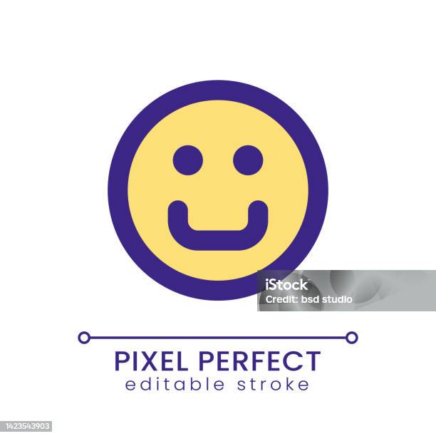 Emoticon Pixel Perfect Rgb Couleur Ui Icône Vecteurs Libres De Droits