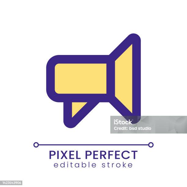 Bullhorn Pixel Perfect Rgb Couleur Ui Icône Vecteurs Libres De Droits