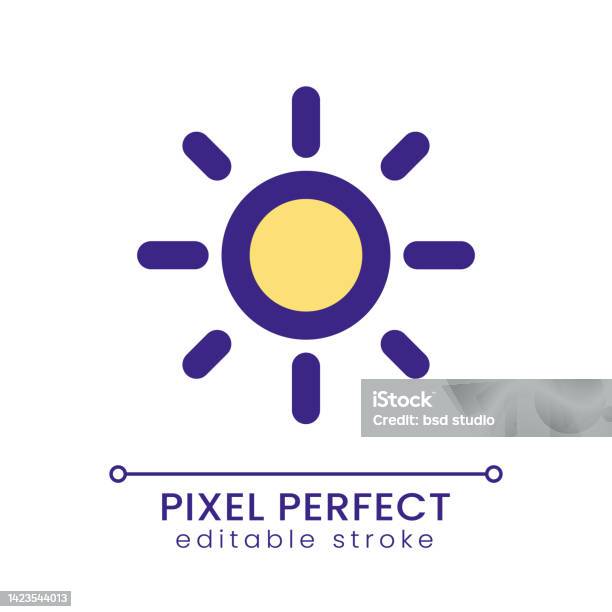 Luminosité Pixel Parfait Couleur Rvb Icône Ui Vecteurs Libres De Droits