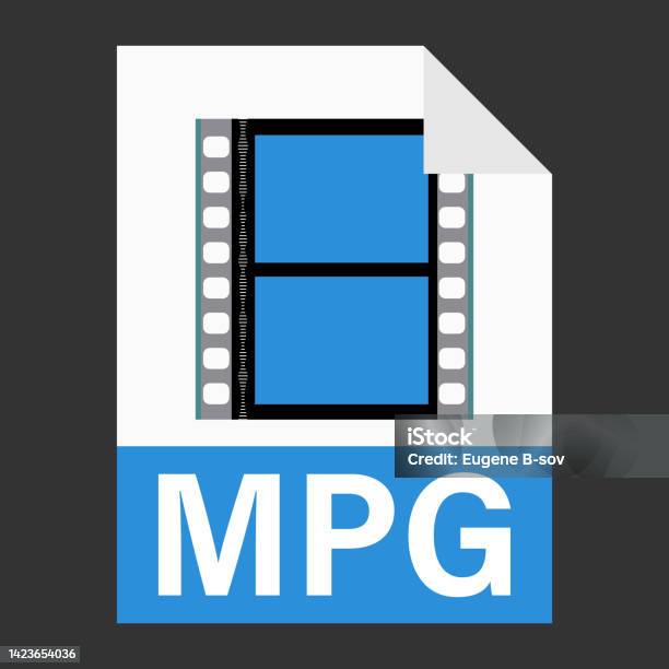 Desain Datar Modern Ikon File Ilustrasi Mpg Untuk Web Ilustrasi Stok