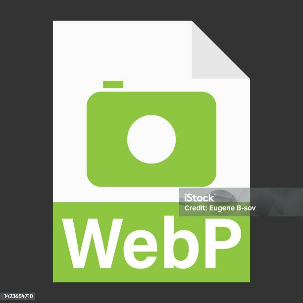 Desain Datar Modern Ikon File Webp Untuk Web Ilustrasi Stok Unduh