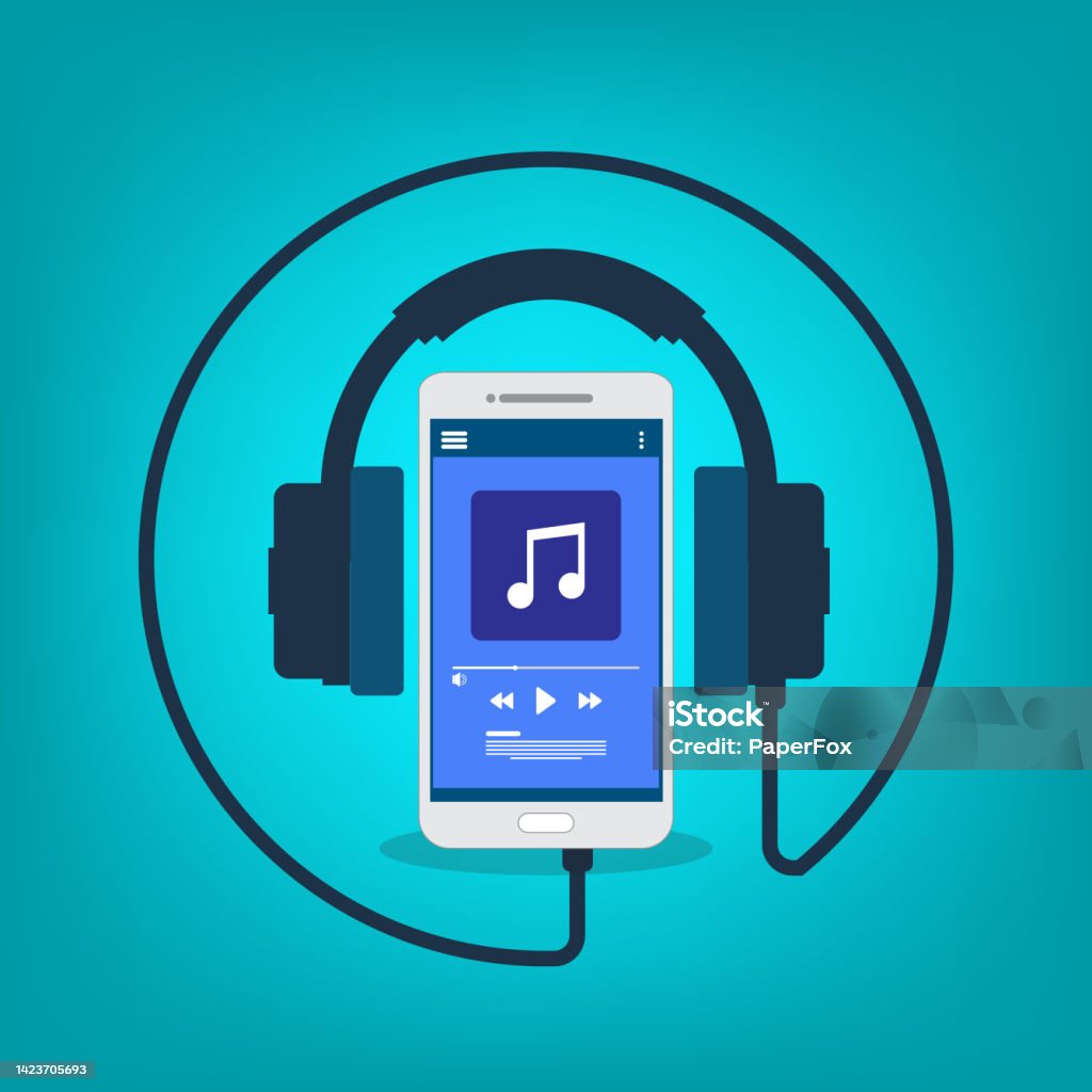 Media Player Mobile Music Player Vector Icon Illustration Flat Design ... Media Player Mobile Music Player Vector Icon Illustration Flat Design ...