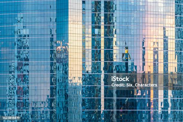 Facade Of Modern Building Windows Glass Building Exterior In Bangkok