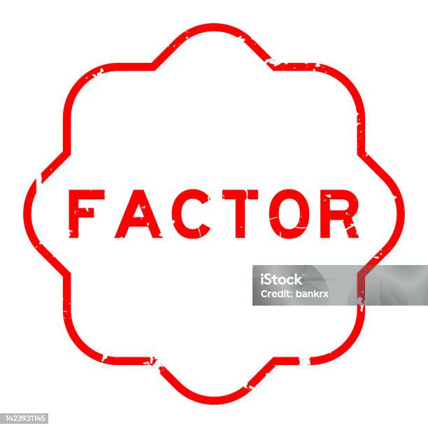 Grunge Red Factor Word Rubber Seal Stamp On White Background Stock