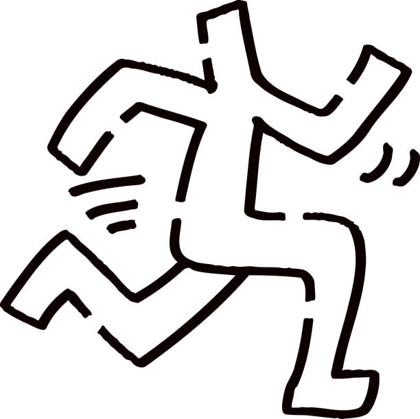 Running Stick Man Clip Art