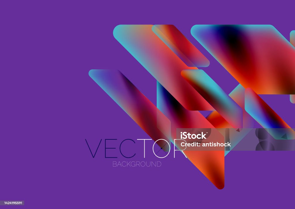 Warna Fluida Bentuk Geometris Dinamis Latar Belakang Abstrak Ilustrasi