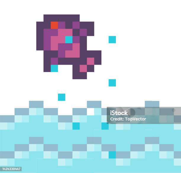 Karakter Ikan Piksel Vektor Gaya Seni Piksel 8bit Ilustrasi Pixel ... Karakter Ikan Piksel Vektor Gaya Seni Piksel 8bit Ilustrasi Pixel ...