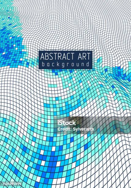 Seni Vektor Minimal Geometris Ilustrasi Dimensi Ubin Mosaik Yang Indah