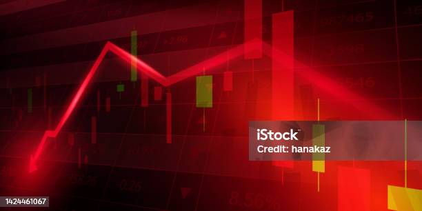 Desain Ilustrasi Vektor Bisnis Grafik Pasar Saham Atau Grafik