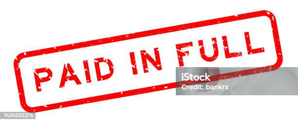 Grunge Red Paid In Full Word Square Rubber Seal Stamp On White ... Grunge Red Paid In Full Word Square Rubber Seal Stamp On White ...