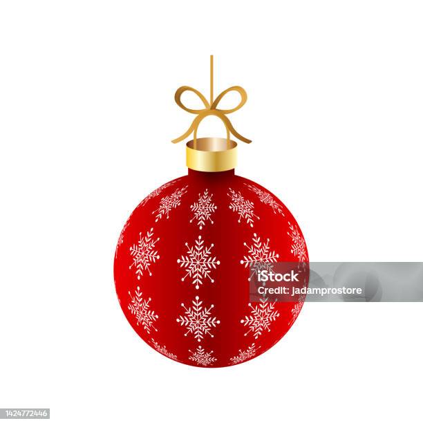 Bola Natal Merah Dengan Kepingan Salju Ilustrasi Stok - Unduh Gambar ... Bola Natal Merah Dengan Kepingan Salju Ilustrasi Stok - Unduh Gambar ...