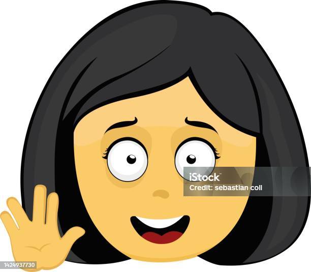 Vektor Emotikon Gadis Kartun Tangan Salute Vulcan Ilustrasi Stok ... Vektor Emotikon Gadis Kartun Tangan Salute Vulcan Ilustrasi Stok ...