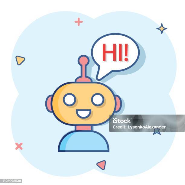 Ikon Chatbot Robot Lucu Dalam Gaya Komik Bot Operator Vektor Ilustrasi ... Ikon Chatbot Robot Lucu Dalam Gaya Komik Bot Operator Vektor Ilustrasi ...