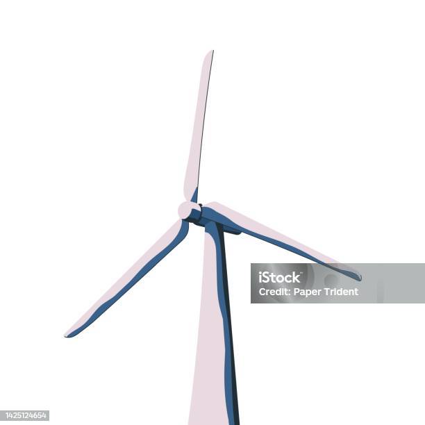 Éolienne Pour La Production Dénergie Électrique Éco Renouvelable Moulin