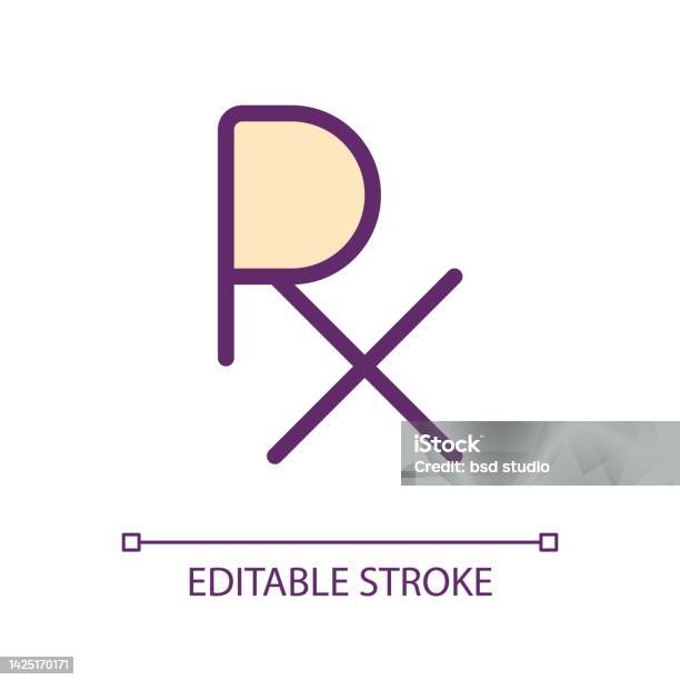Symbole De Prescription Pixel Couleur Rvb Parfaite Icône Dinterface