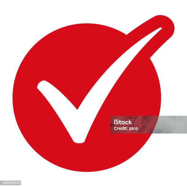 A Checkmark That Looks Like It Was Written With A Pen Stock