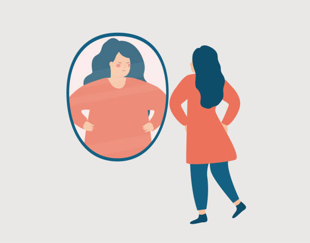 1 800 Woman Looking In Mirror Stockillustraties Royalty Free Vector