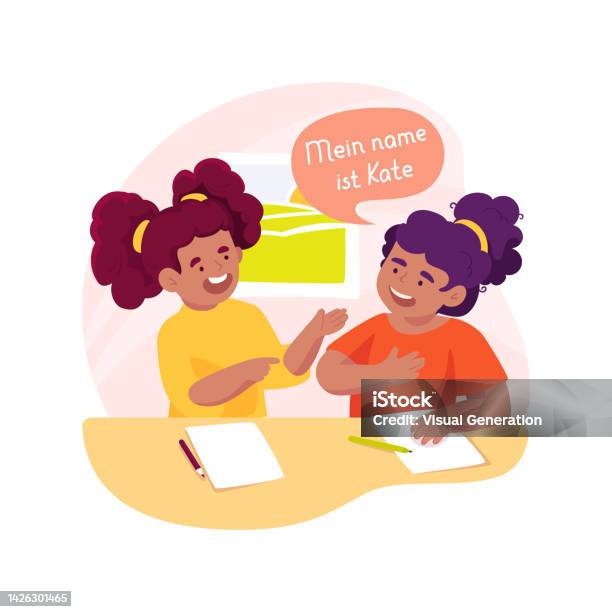 Introducing Yourself In Foreign Language Isolated Cartoon Vector ... Introducing Yourself In Foreign Language Isolated Cartoon Vector ...