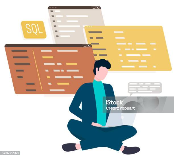 Young Man Programmer Coding And Correct Errors In Project Sitting Near Web Page Working With