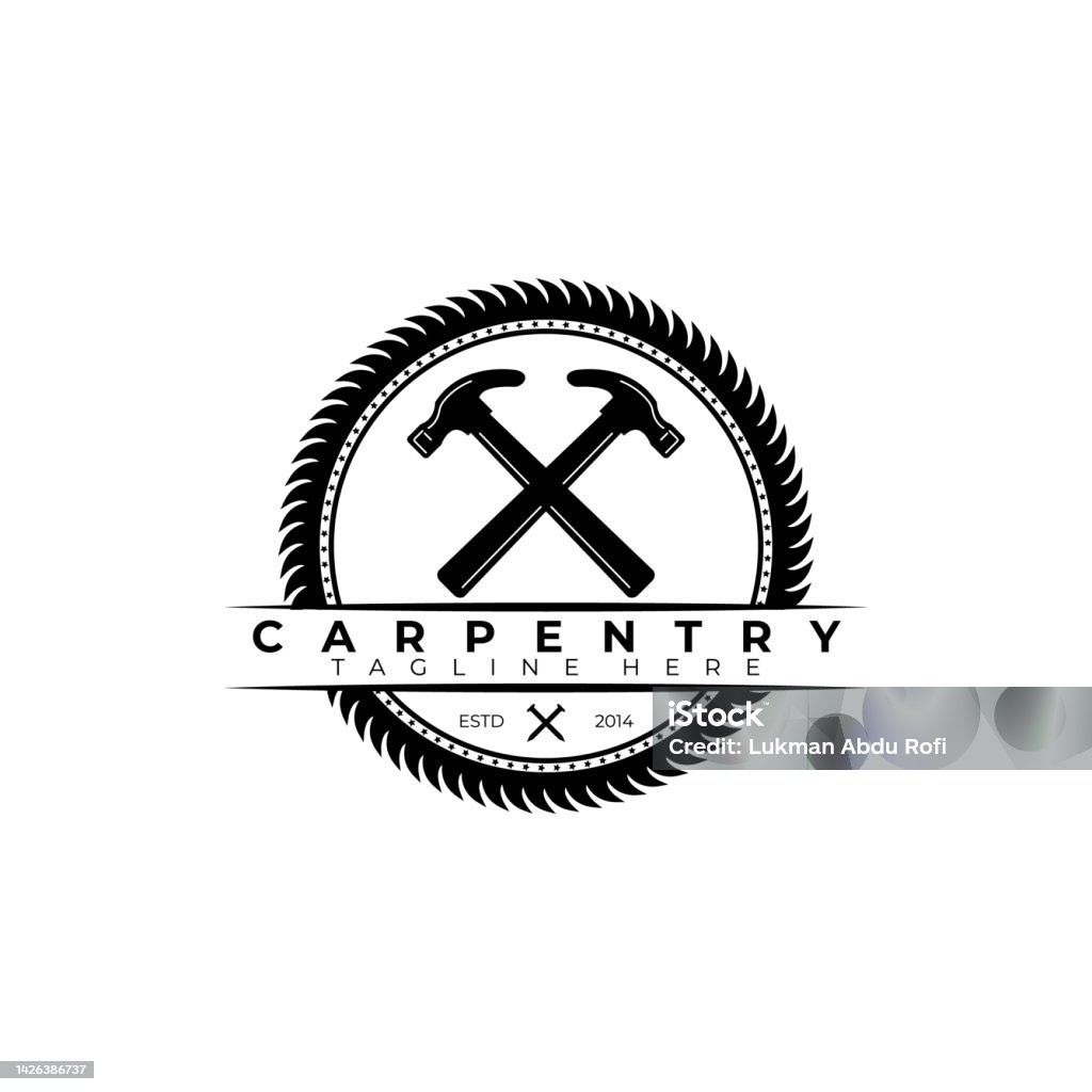 Tischler Logo Vektor Illustration Design Holzarbeiter Werkstatt Icon ... Tischler Logo Vektor Illustration Design Holzarbeiter Werkstatt Icon ...