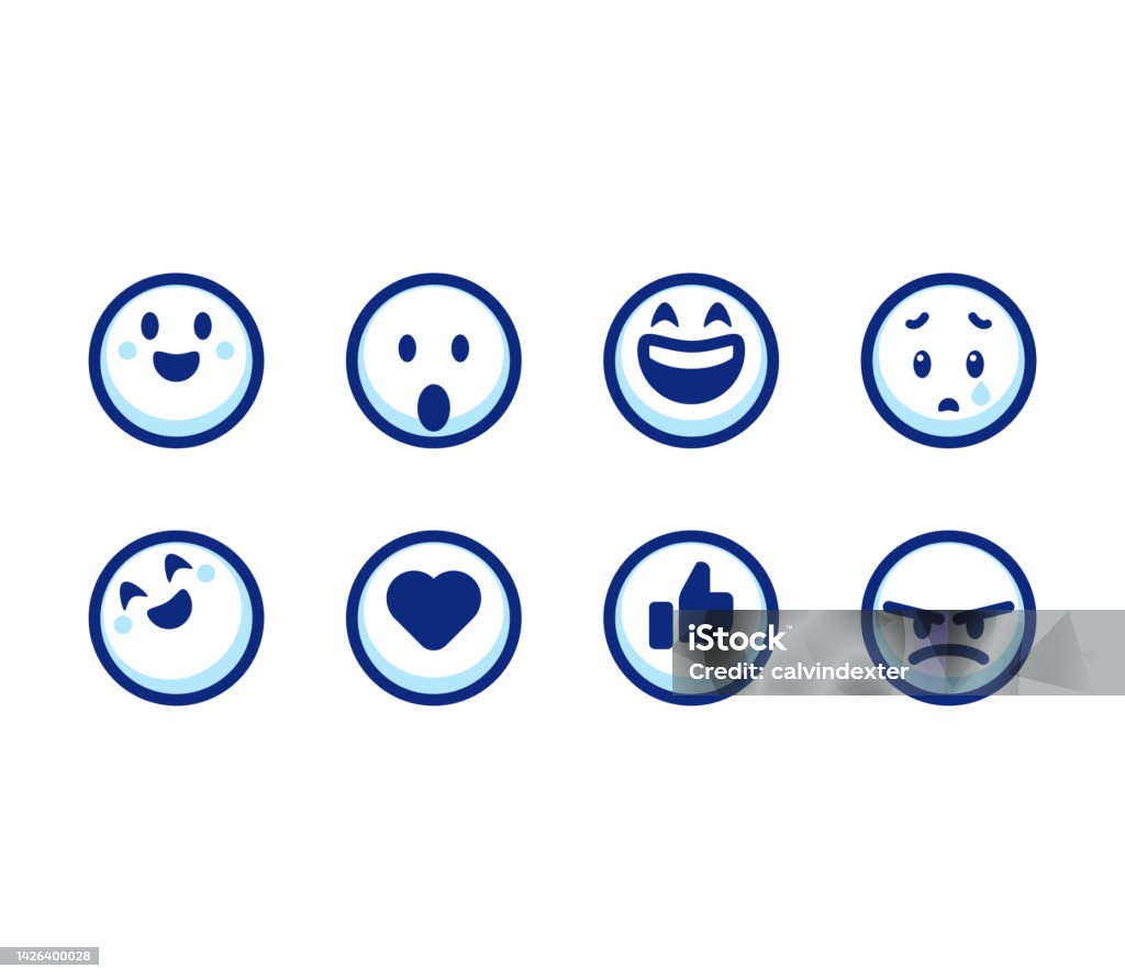 Ilustración De Paquete De Redes Sociales De Emoticonos Esenciales Y Más