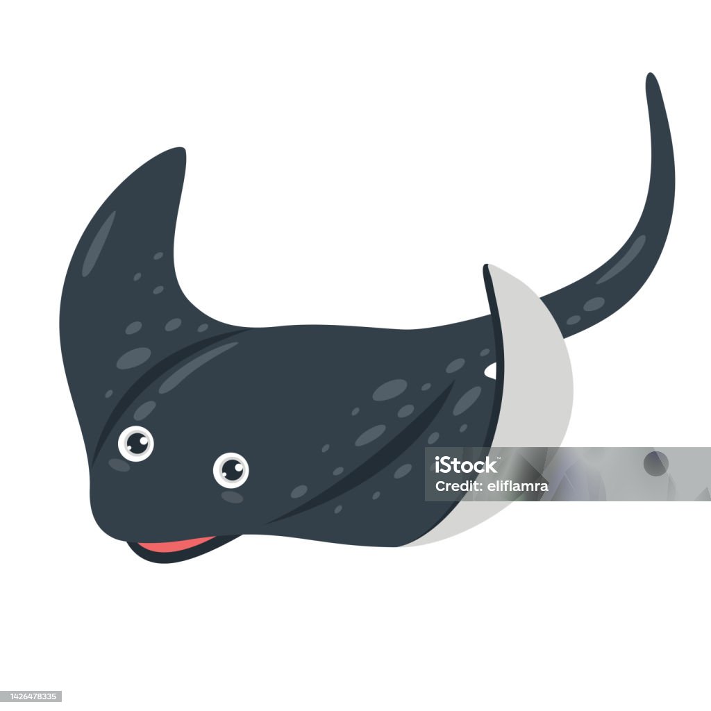 Gambar Kartun Ikan Pari Ilustrasi Stok Unduh Gambar Sekarang Air