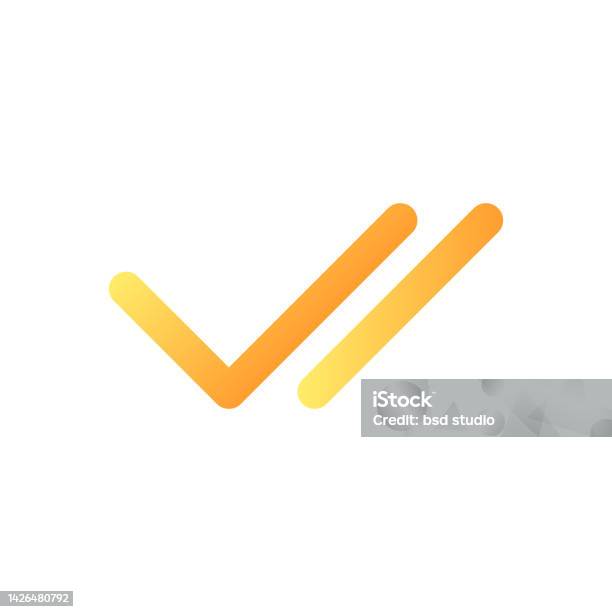 Double Checkmark Pixel Perfect Flat Gradient Color Ui Icon Stock ... Double Checkmark Pixel Perfect Flat Gradient Color Ui Icon Stock ...