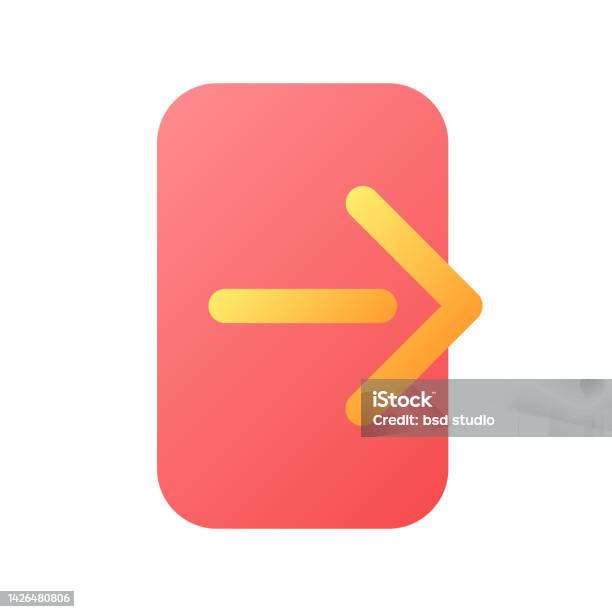 Logout Pixel Perfect Flat Gradient Color Ui Icon Stock Illustration ... Logout Pixel Perfect Flat Gradient Color Ui Icon Stock Illustration ...