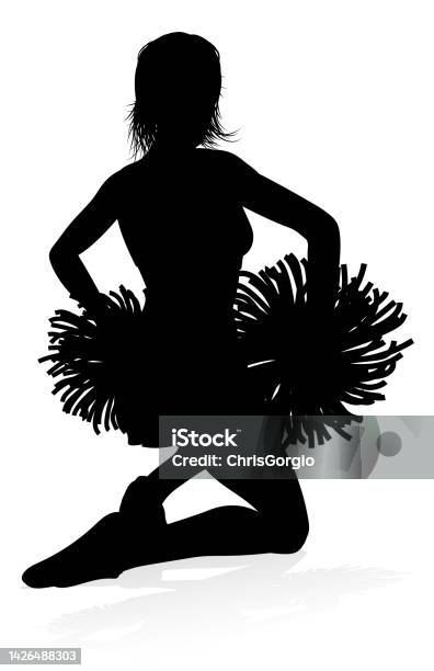 Cheerleader Silhouette Stock Illustration Download Image Now 20 29