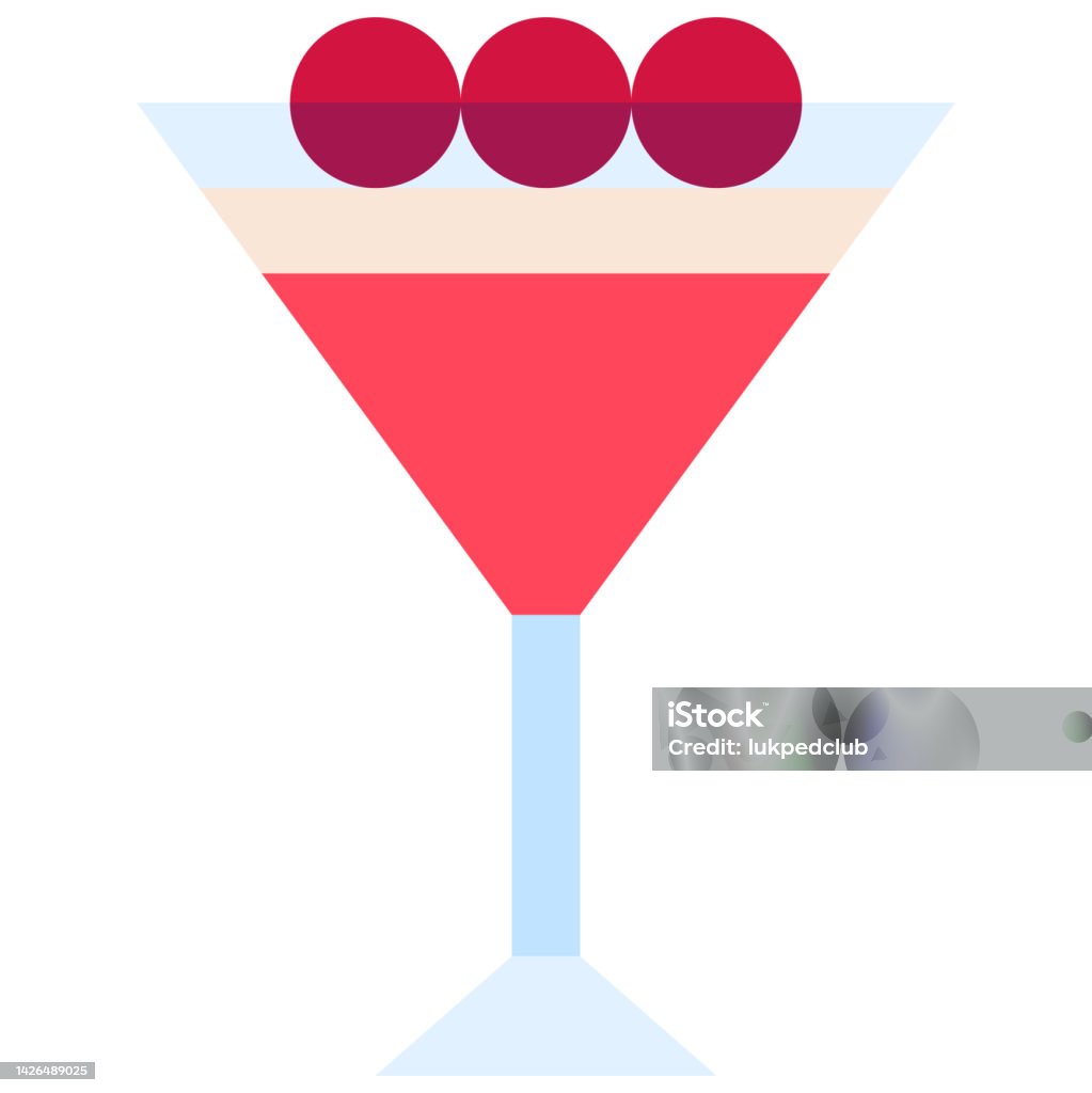Clover Club Cocktail Icon Alcoholic Mixed Drink Vector Stock