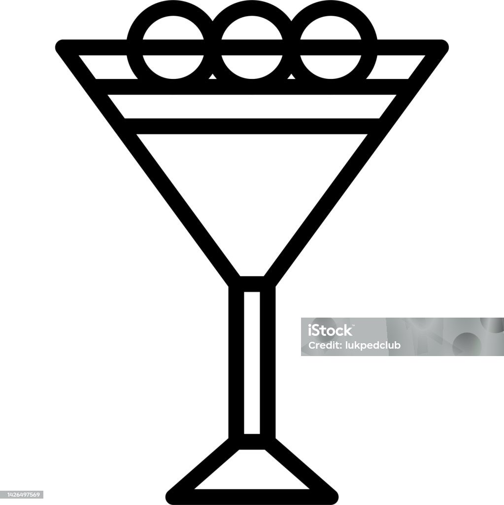 Clover Club Cocktail Icon Alcoholic Mixed Drink Vector Stock